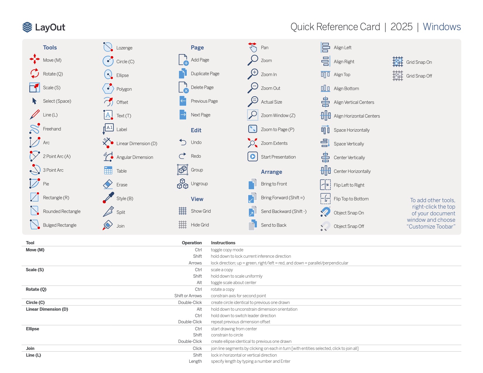 Layout 2025 Quick Reference Windows